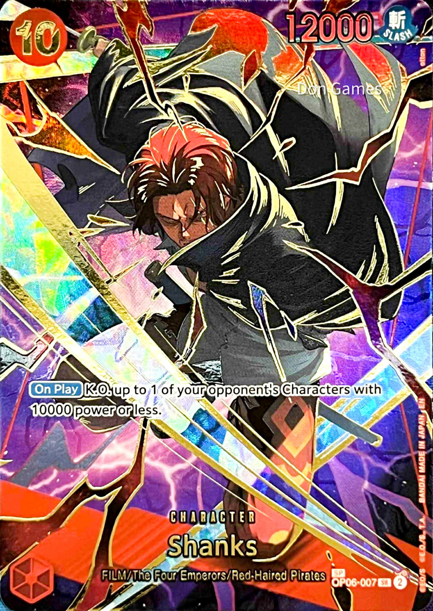 OP06-007 Shanks Character Card Special Alternate Art (PRB-02) – Don Games