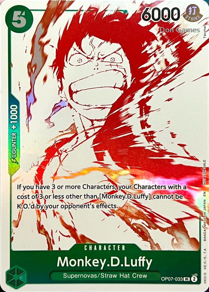 OP07-033 Monkey. D. Luffy Character Card Alternate Art (3rd Anniversar ...