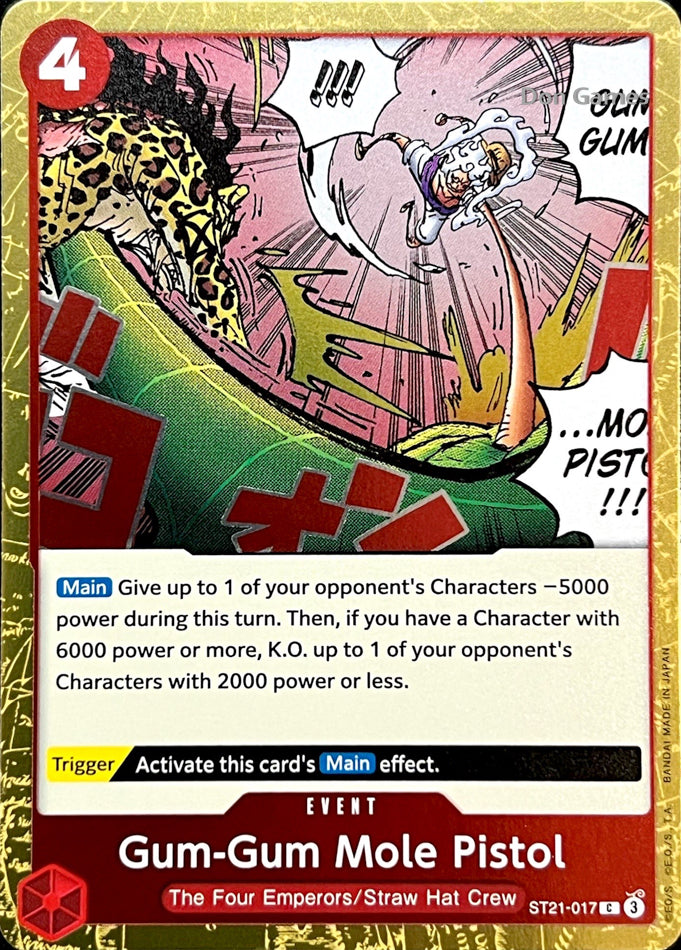 ST21-017 Gum-Gum Mole Pistol Event Card – Don Games