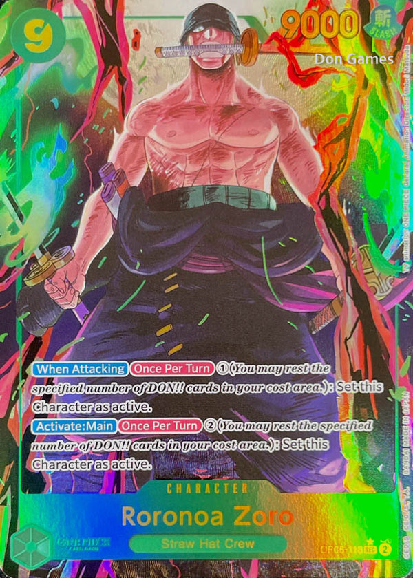 OP06-118 Roronoa Zoro Character Card Alternate Art – Don Games