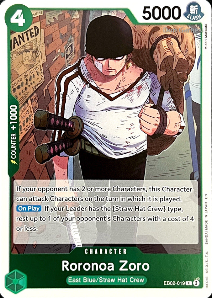 EB02-019 Roronoa Zoro Character Card – Don Games