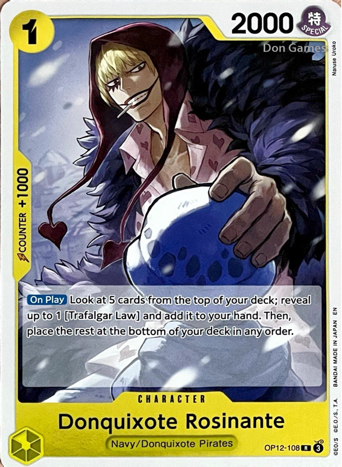 OP12-108 Donquixote Rosinante Character Card – Don Games