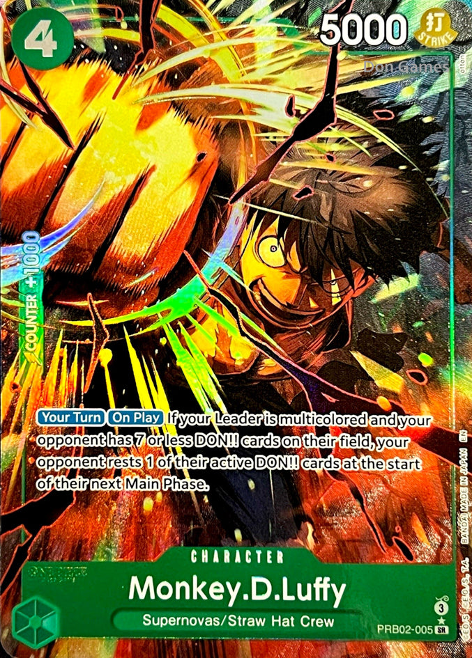 PRB02-005 Monkey. D. Luffy Character Card Alternate Art – Don Games