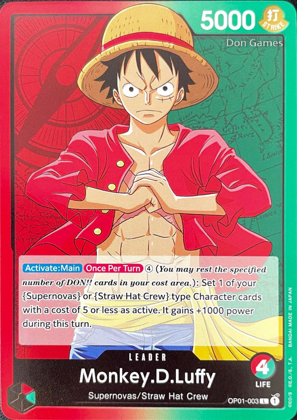 OP01-003 Monkey. D. Luffy Leader Card – Don Games